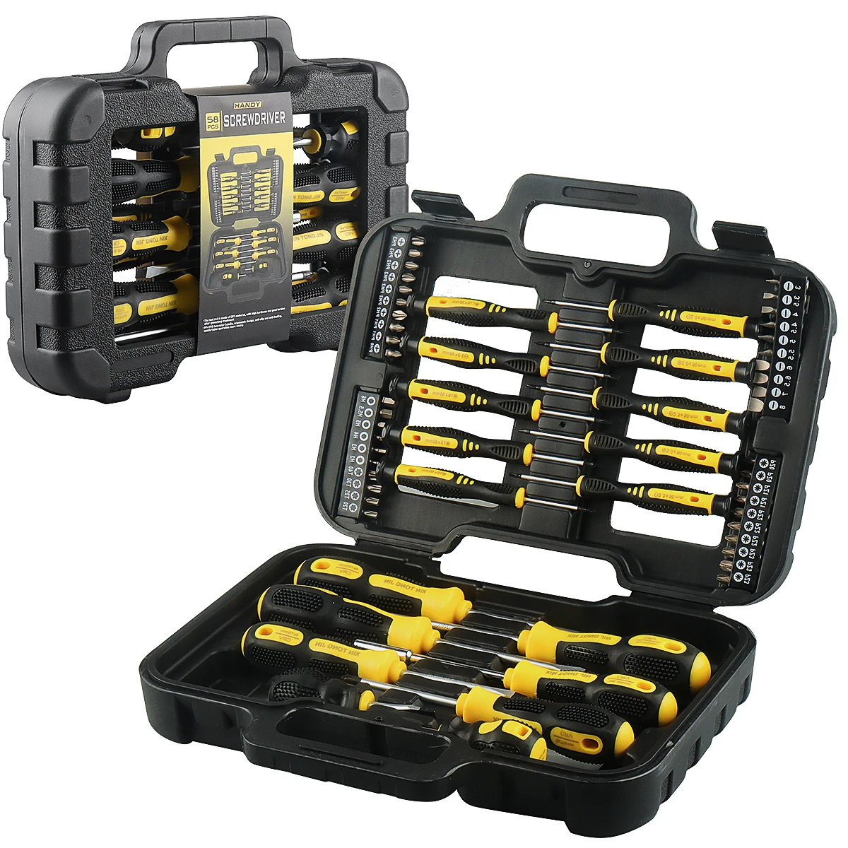 Magnetic-Screwdriver-Set-58Pc-Cr-v-Steel-Includes-Slotted-Phillips-Torx ...