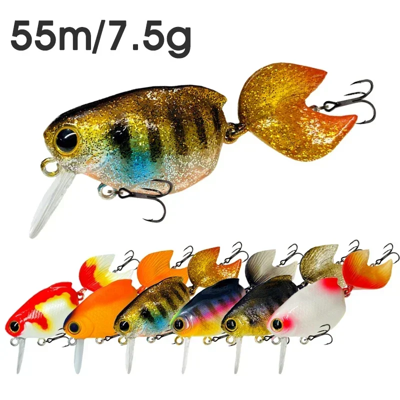Goldfish-Floating-Fishing-Lure-Crank-55mm-7-5g-Freshwater-Bass-Crank ...