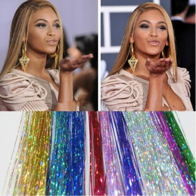 Extensions-de-cheveux-holographiques-scintillantes-faux-cheveux ...