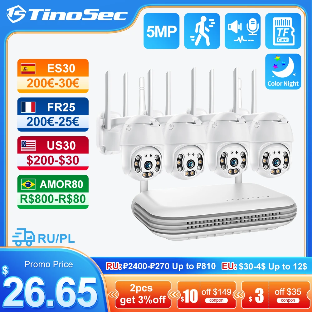 TinoSec-Kit-de-c-mara-de-seguridad-de-5MP-videoc-mara-de-red-con ...