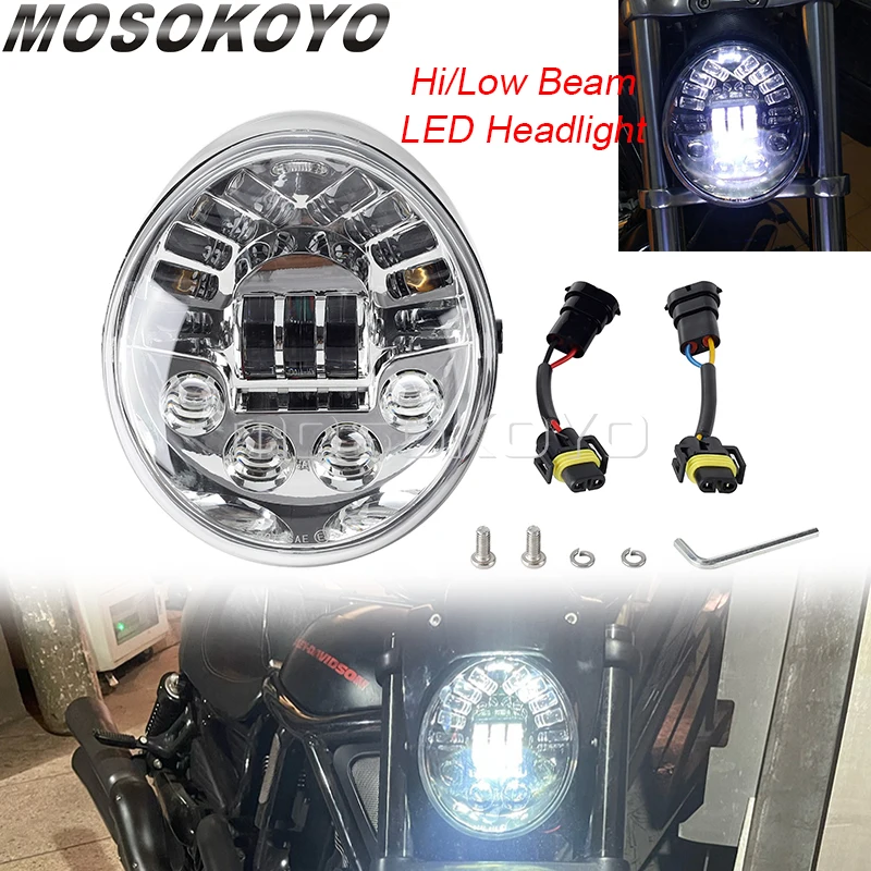 E9-DOT-Approved-Hi-Lo-Beam-Headlamp-For-Harley-Night-Rod-VRSCD-VRSCDX ...