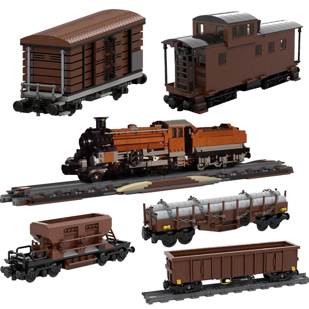 Train-Flatbed-Boxcar-Goods-Wagon-Building-Block-Kit-MOC-Railway ...