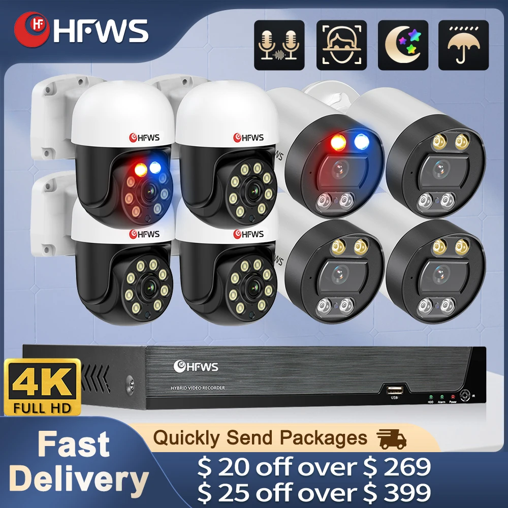 4K-Poe-Camera-System-Video-Surveillance-Kit-Security-Camera-Ptz-Camera ...