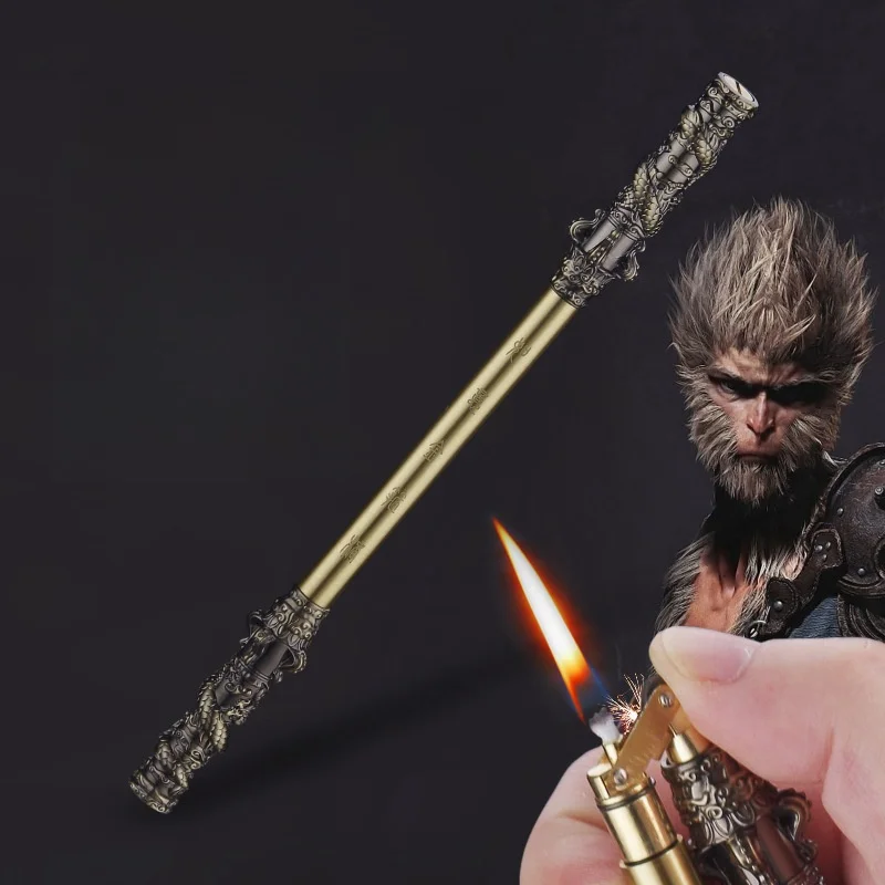 Portable-Monkey-King-Kerosene-Lighter-Windproof-Mini-Retro-Grinding ...