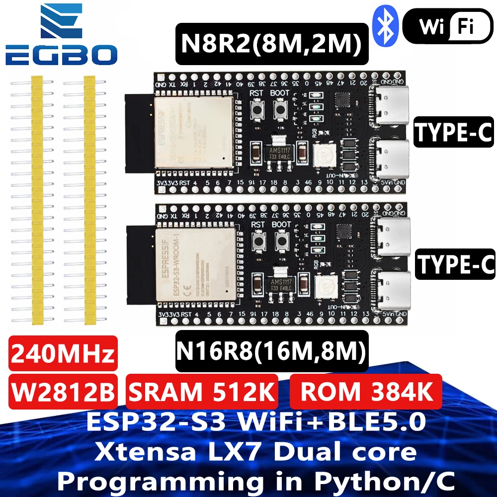 Generic Esp32 S3 Devkitc 1 Esp32 S3 Wifi Bluetooth Compatible Ble 50