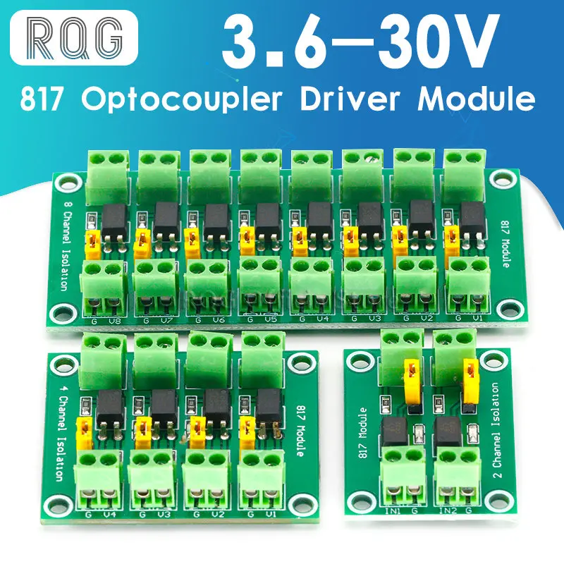 PC817 4 Channel Optocoupler Isolation Board Voltage Converter Adapter ...
