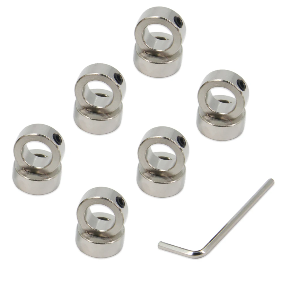 12pcs-12mm-Bore-Shaft-Collar-T12-Lead-Screw-Lock-Ring-Carbon-Steel-with ...