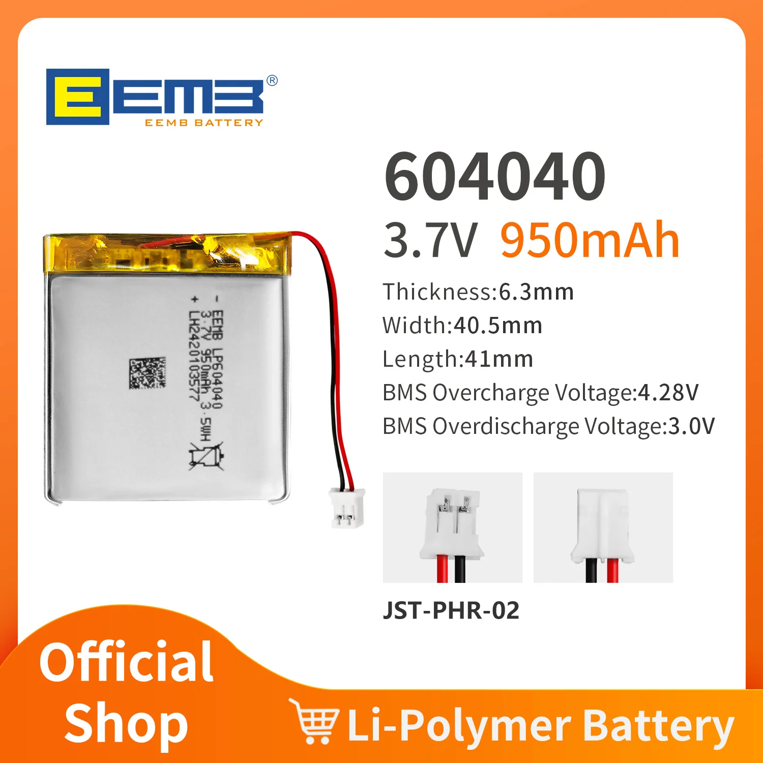 EEMB 604040/6058110/624152/632040/651750 3.7V rechargeable lithium ...
