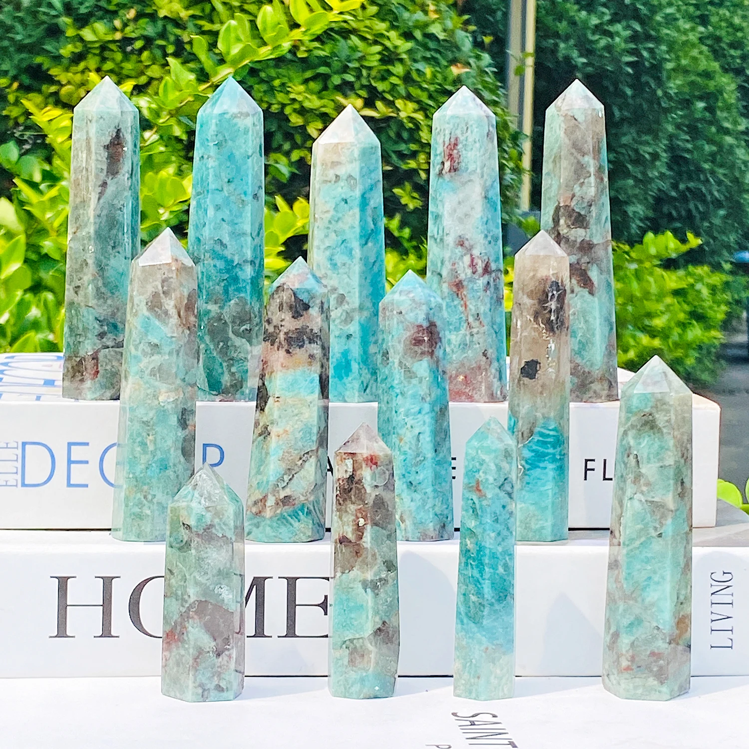 1pc-Natural-Amazonite-And-Smoky-Quartz-Symbiotic-Crystal-Point-Healing ...