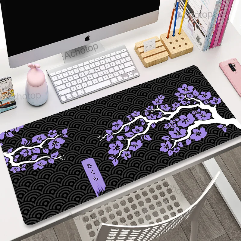 Sakura-Mouse-Pad-Gamer-Mousepads-Big-Gaming-Mousepad-Purple-Flower-XXL ...