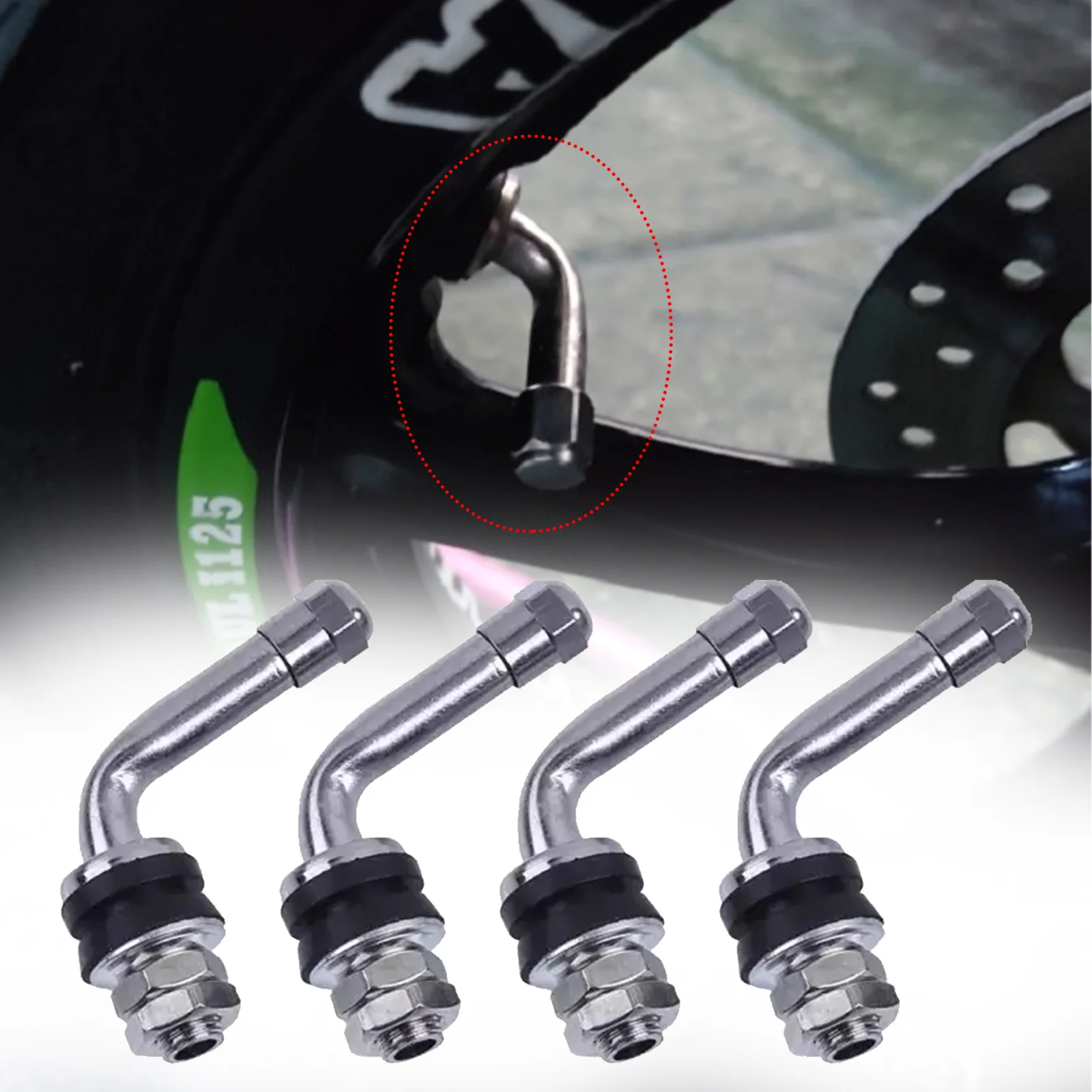 4-Pcs-90-Degrees-Angle-Bolt-In-Tubeless-Chrome-Plated-Metal-Tire-Valve ...