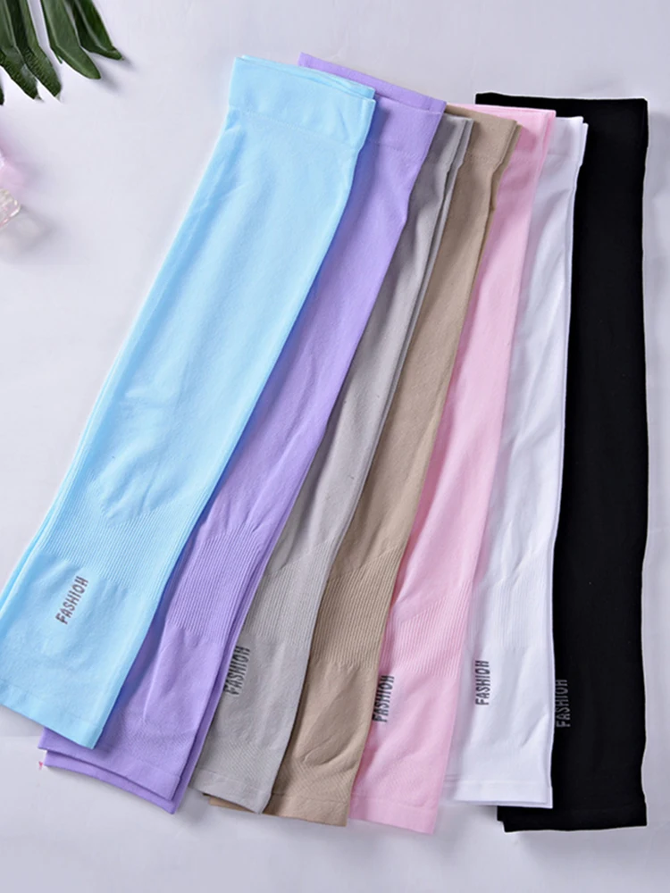 New-1-Pair-Women-Cooling-Anti-UV-Driving-Arm-Sleeves-Girls-Sun ...