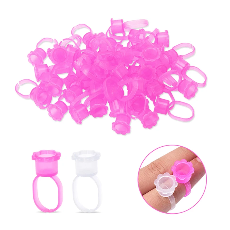 50Pcs-Disposable-Tattoo-Pigment-Holder-Ring-Cup-Flower-Shape-Tattoo-Ink ...