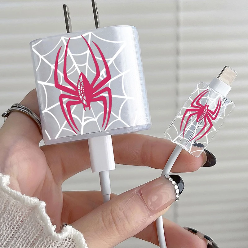 1Set Charger Spider Case For Apple IPhone 18W 20W Transparent Data Wire ...