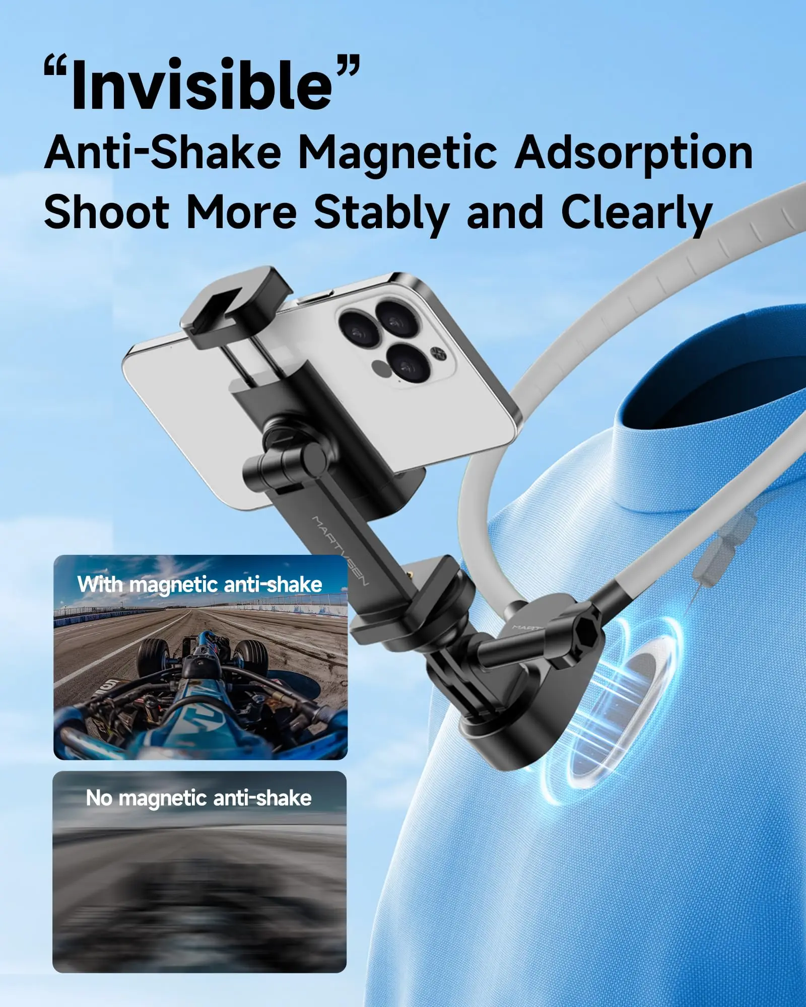 Neck tripod phone holder for iPhone - POV/Vlog phone holder for ...