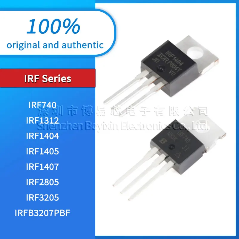 5pcs-IRF740-IRF1312-IRF1404-IRF1405-IRF1407-IRF2805-IRF3205-IRFB3207PBF ...