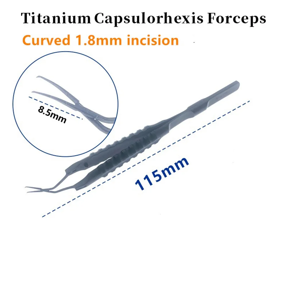 Titanium Utrata Capsulorhexis Forceps Micro Forceps Curved Angle Micro ...