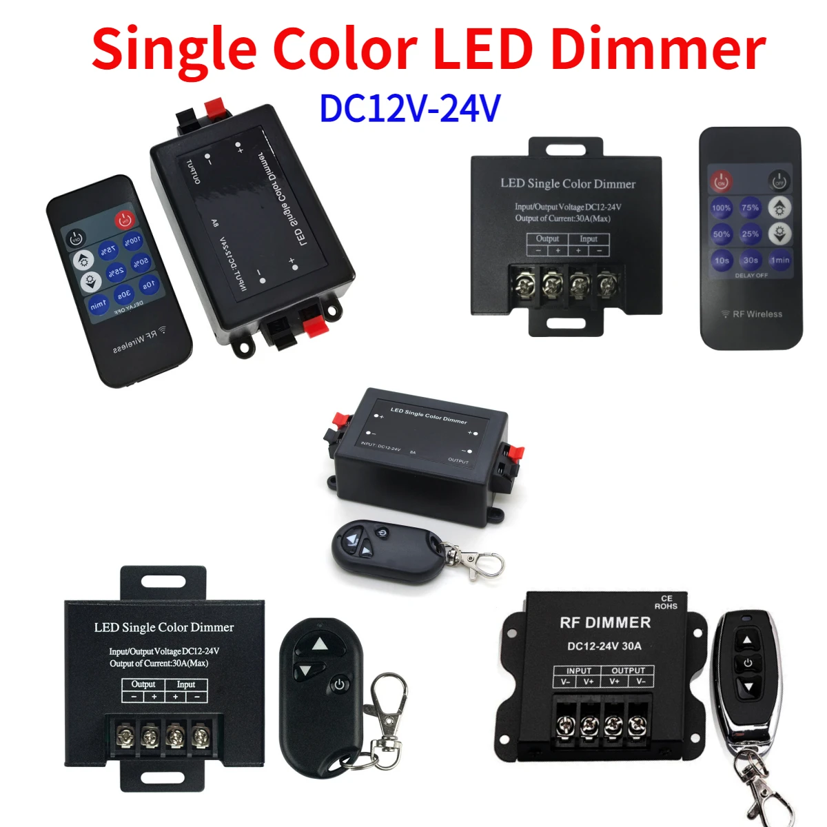 New-8A-30A-LED-Dimming-Switch-Light-Tape-Controller-And-3Key-11Key ...