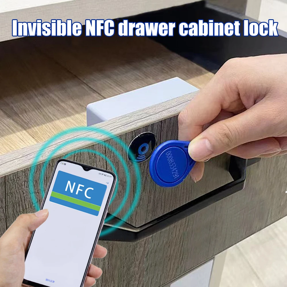 Smart-electronic-lock-mobile-NFC-induction-door-lock-IC-card-invisible ...