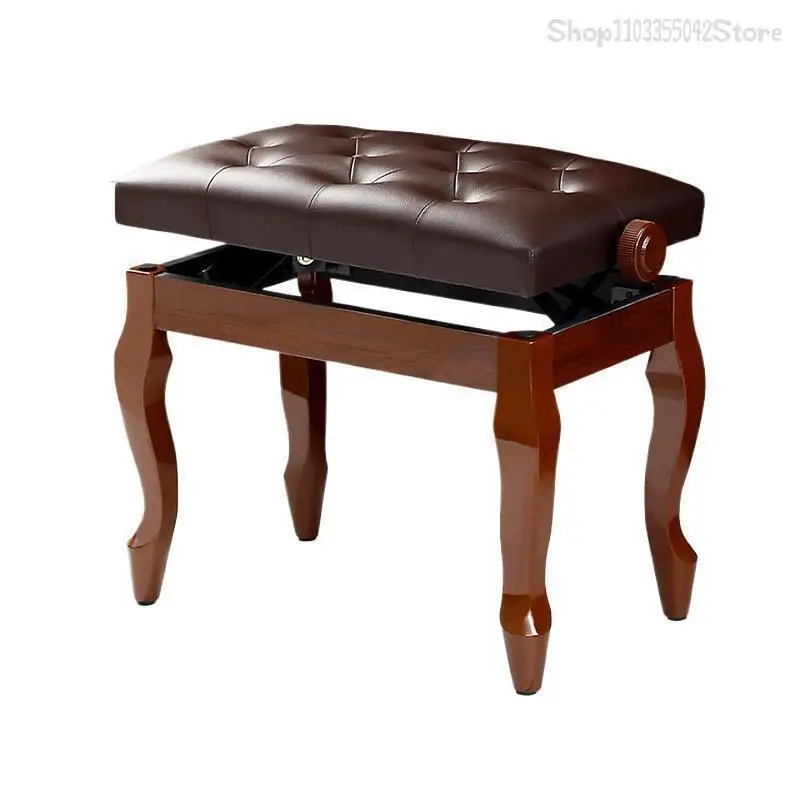 Piano-bench-Solid-wood-thickened-single-double-adjustable-zither ...