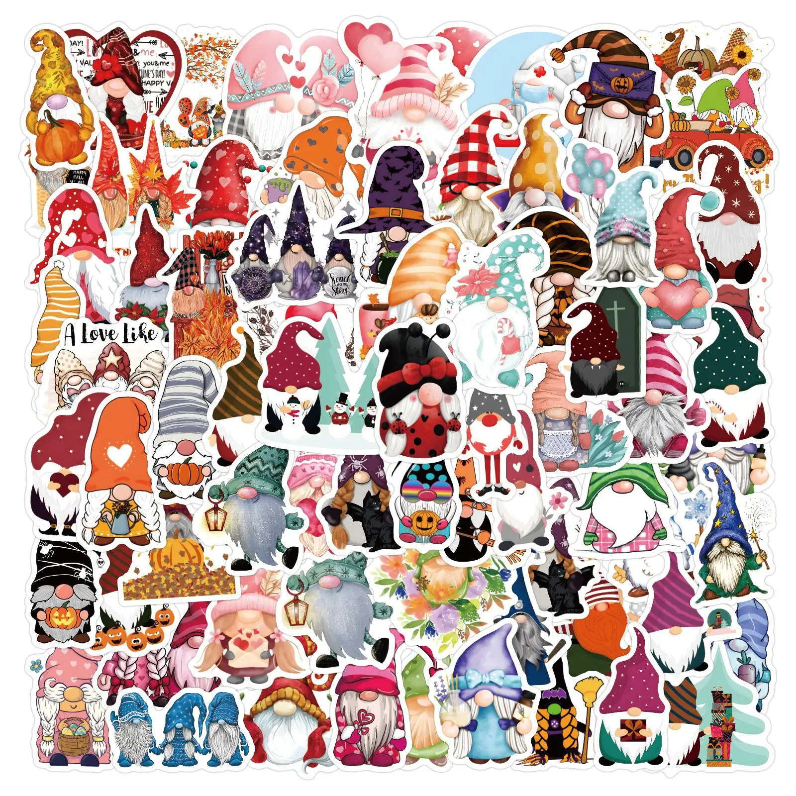 120PCS-Cartoon-Dwarf-Christmas-Decorative-Sticker-Children-s-DIY-Toy ...