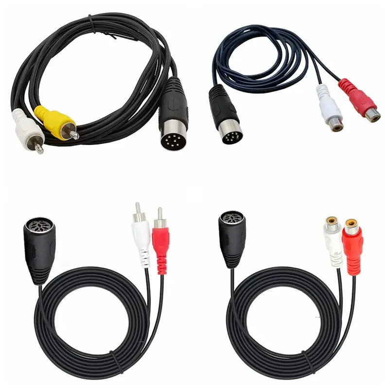 Din-8-Pin-To-2RCA-Cable-8Pin-Din-Male-Plug-To-2-RCA-Female-Audio ...