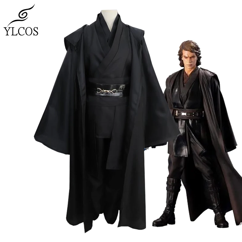 Epic Movie Jedi Knight Anakin Skywalker Cosplay Black Warrior Costume ...