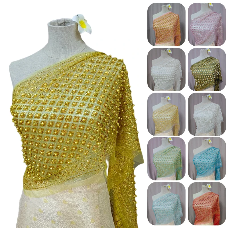 Ethnic-Style-Women-Beads-Lace-Shawl-Glitter-Scarf-Mesh-Wrap-Cape-Dance ...