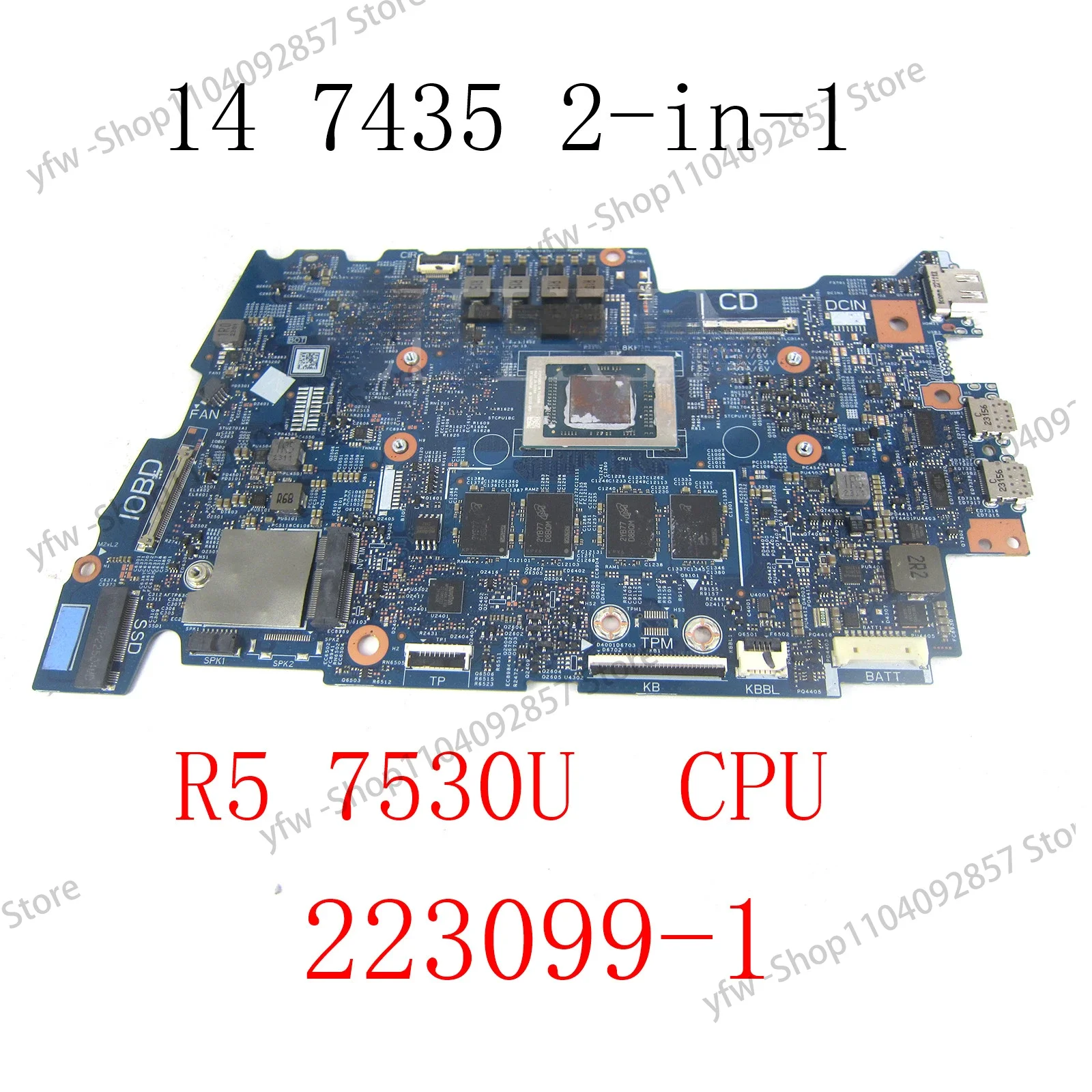 For-14-7435-2-in-1-Laptop-Motherboard-With-R5-7530U-CPU-8GB-RAM-223099 ...