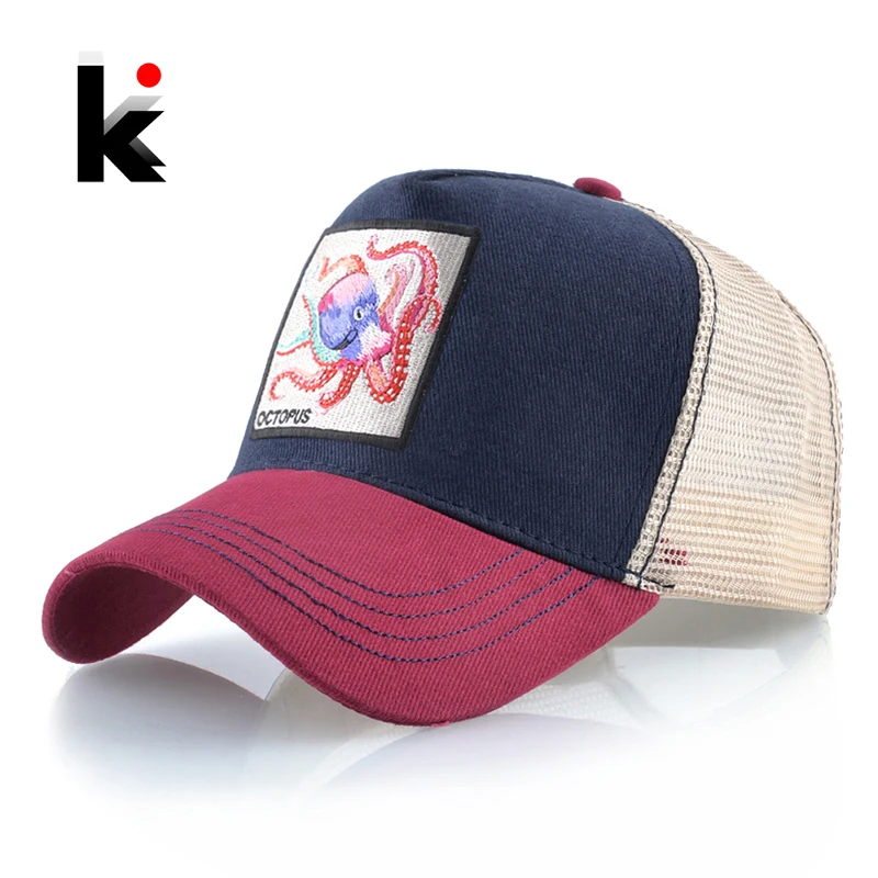Unisex-Baseball-Cap-With-Octopus-Patch-For-Men-And-Women-Four-Season ...