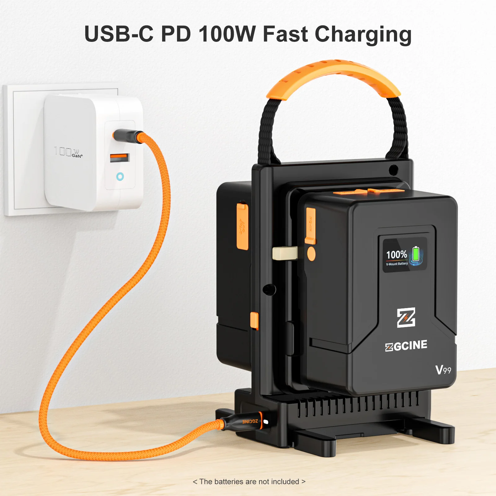 ZGCINE-Dual-Channel-V-Mount-Battery-Charger-V-Lock-Charger-100W-USB-C ...