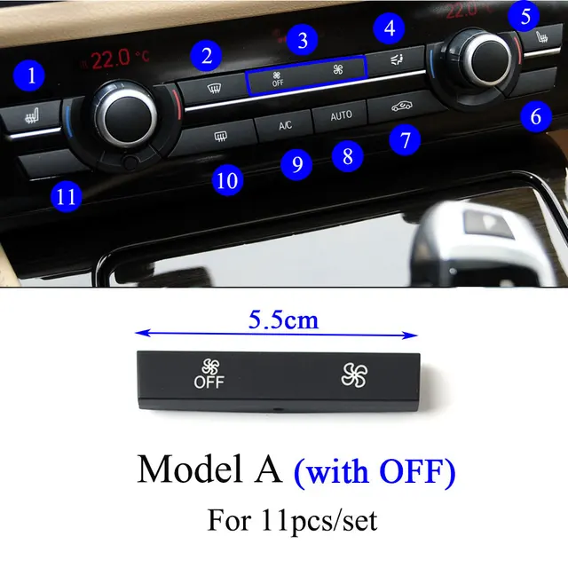 Air Conditioning Heater Climate Fan Volume Control Ac Button Cap Cover ...