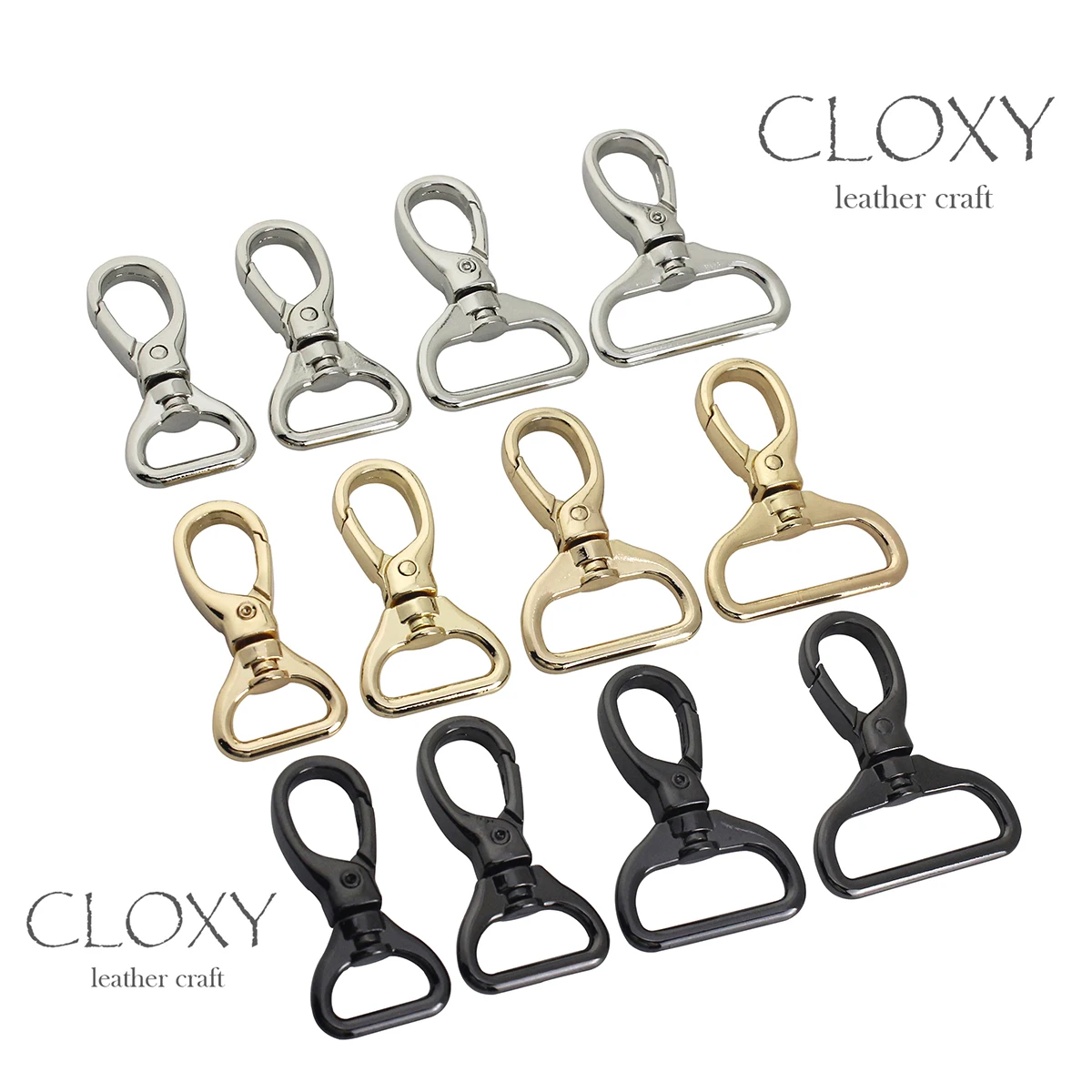1pcs Metal 4 Sizes Snap Hook Trigger Lobster Clasps Clips Flat Bottom ...