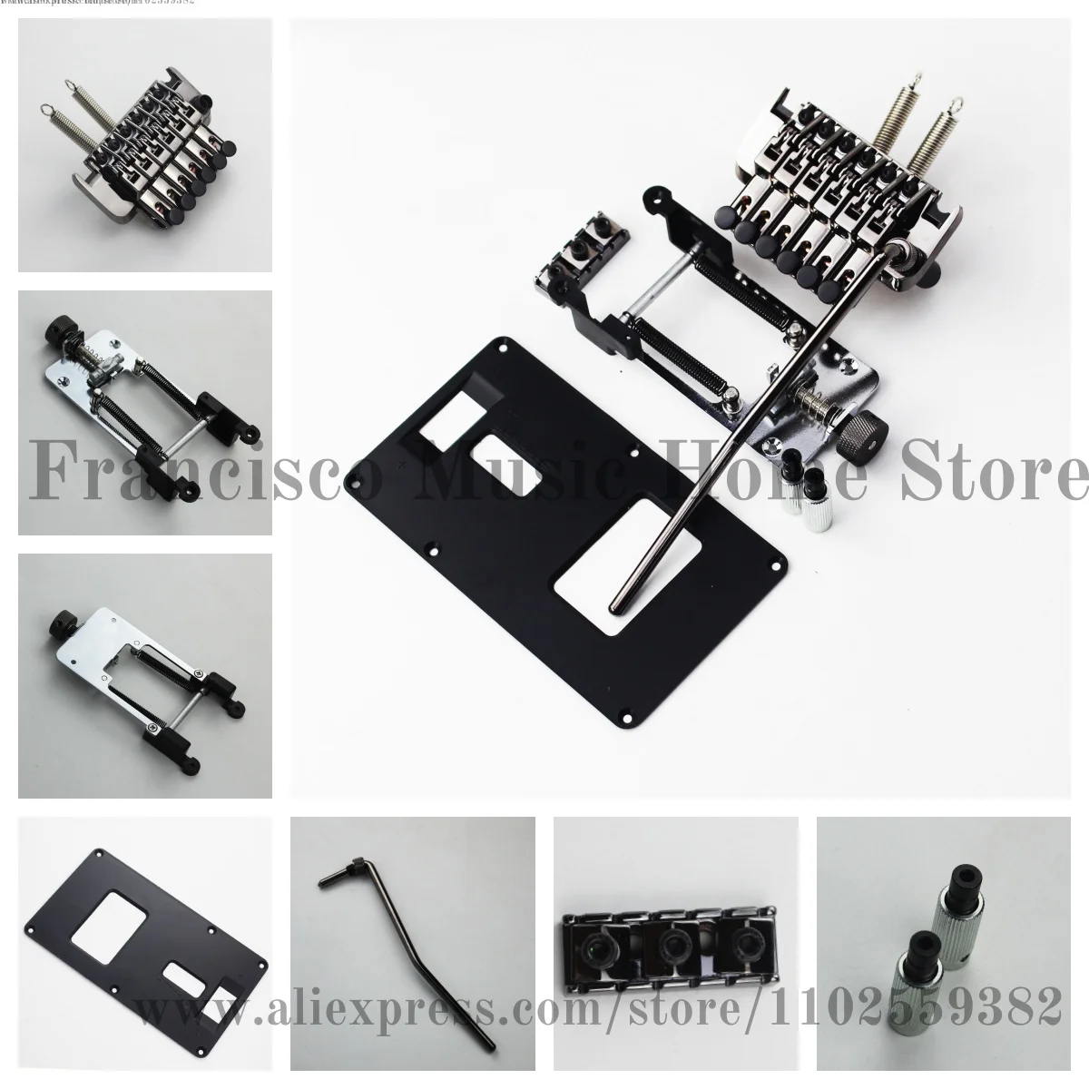 건메탈 블랙 IBan 이중 잠금 트레몰로 브릿지 ZPS3 EDGE ZERO II Ibanez 시리즈용 트레몰로 ...