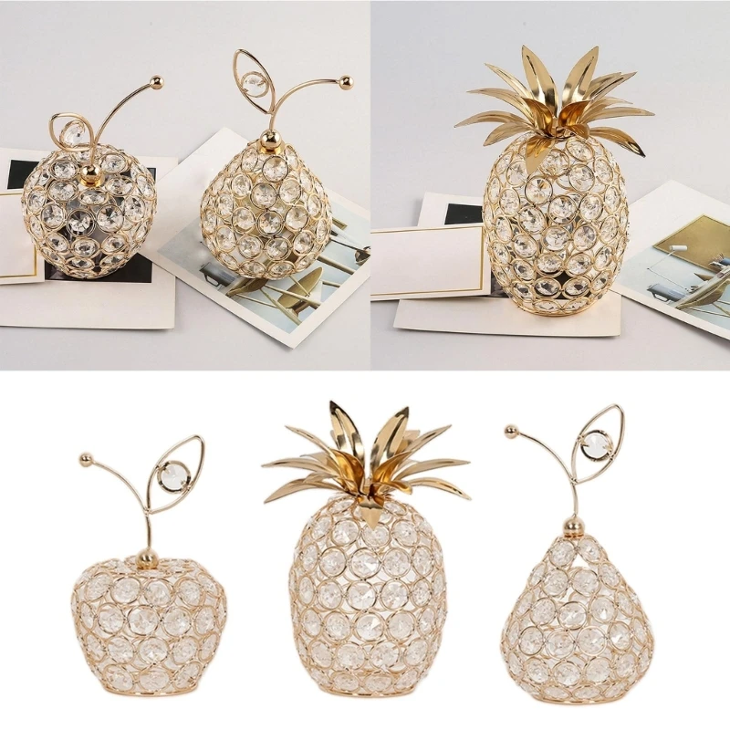 Crystal-Artificial-Fruit-Statues-Glass-Paperweight-Craft-Pineapple-Desk ...
