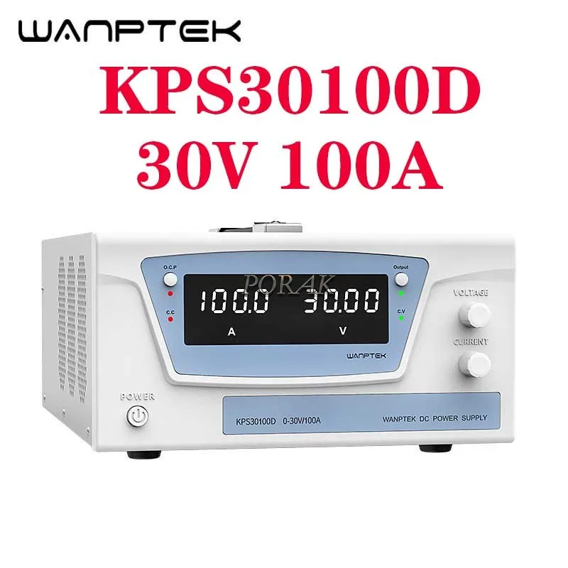 wanptek KPS30100D 30V 100A DC Power Supply Adjustable Mini Laboratory ...
