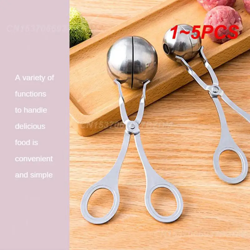1-5PCS-Stainless-Steel-Meatball-Maker-Tool-Clip-Non-Stick-Stuffed-Meat ...