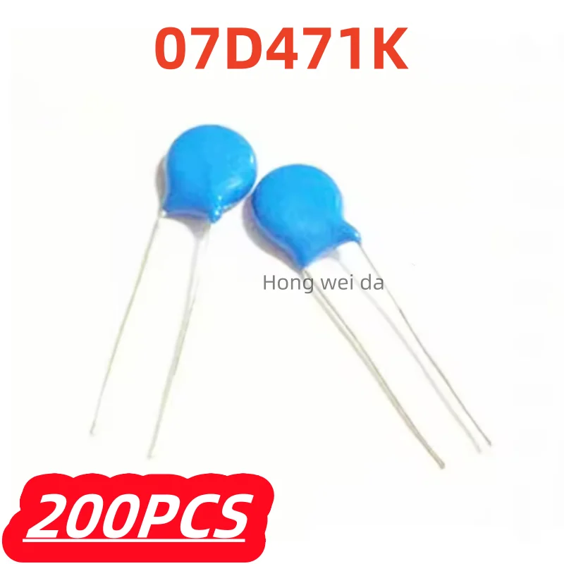 200Pcs/lot 100% New 07D471K Voltage Dependent Resistor VDR 07D-471K ...