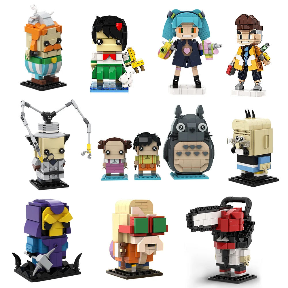 Moc-Anime-Brickheadz-Building-Blocks-Figure-Chainsaw-DIY-Satsuki-Model ...