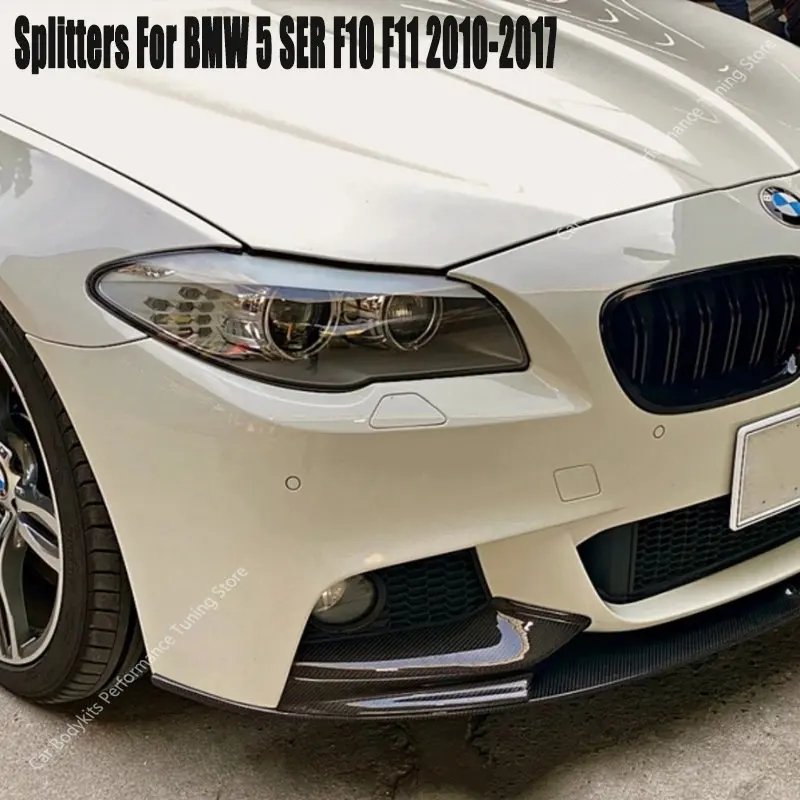 For-Bmw-F10-F11-MP-Front-Bumper-Lip-Splitter-Diffuser-5-Series-530i ...