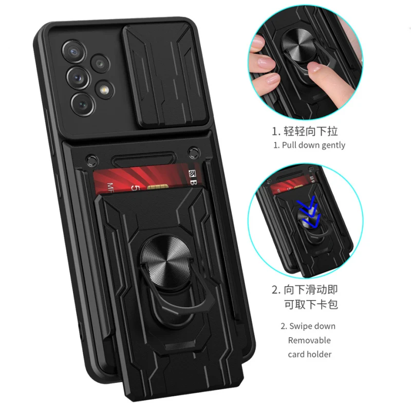 Armadura-prova-de-choque-Slot-Card-Bracket-Tampa-Traseira-Estojos-para ...