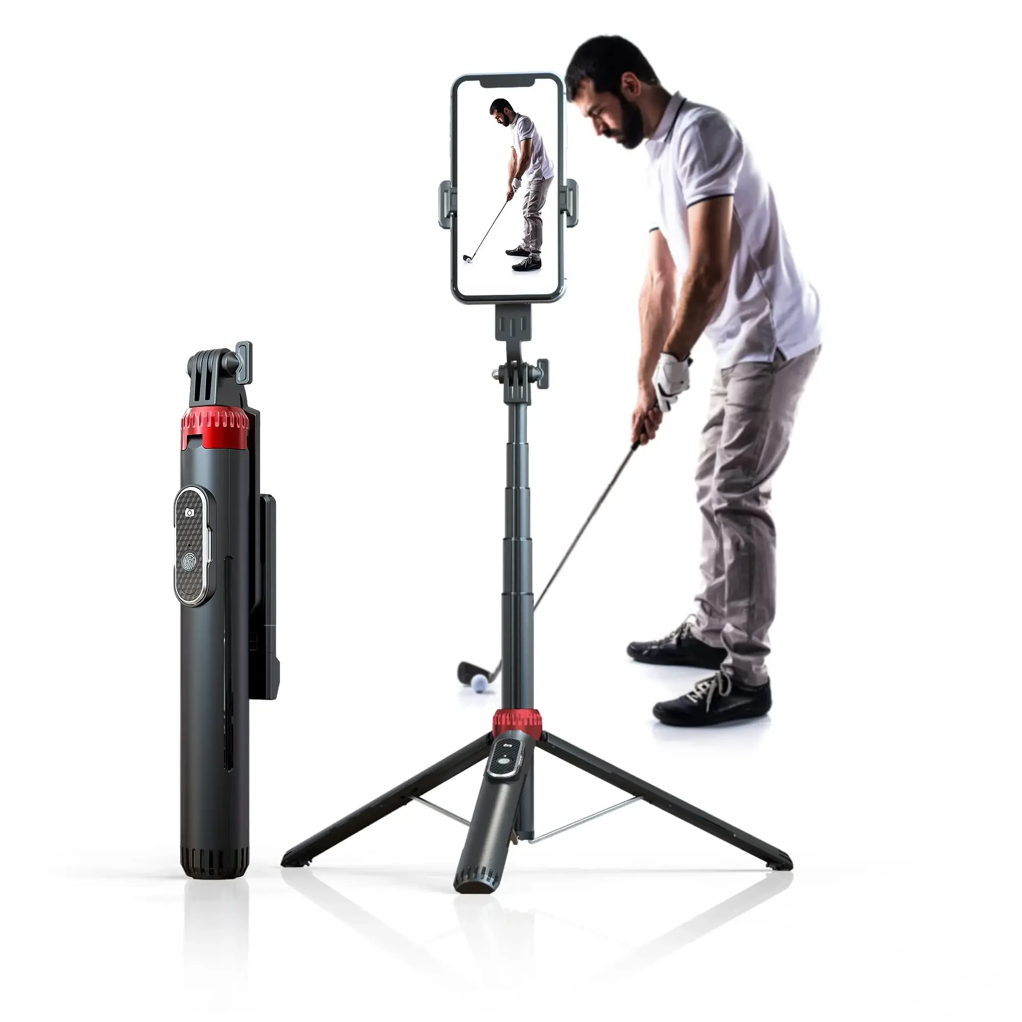62" Selfie Stick Extendable Cell Phone Tripod Stand with Wireless ...