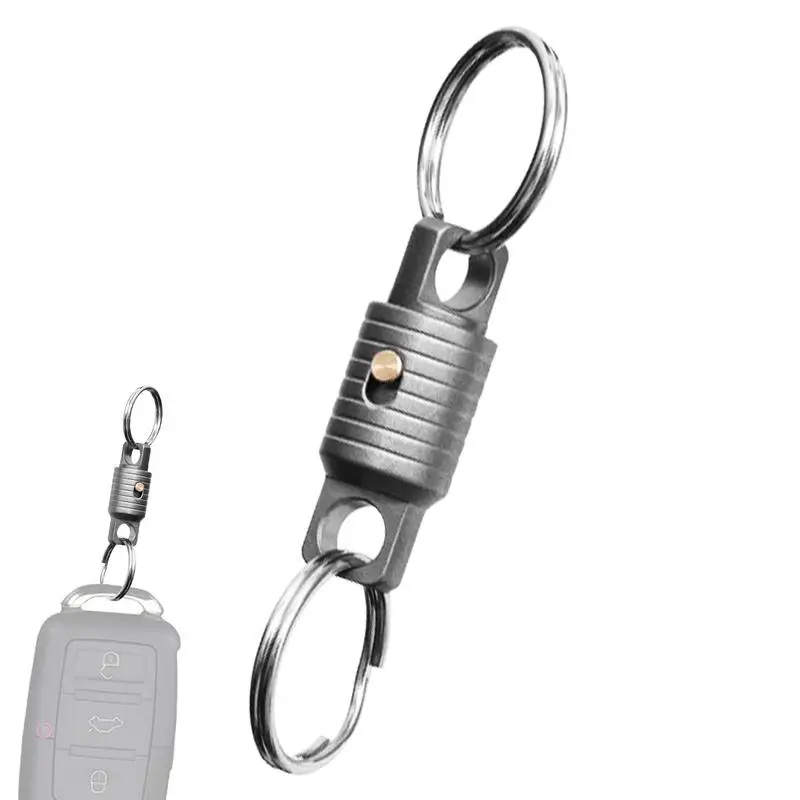 Titanium Quick Release Keychain Heavy-Duty Double-End Swivel Keychain ...