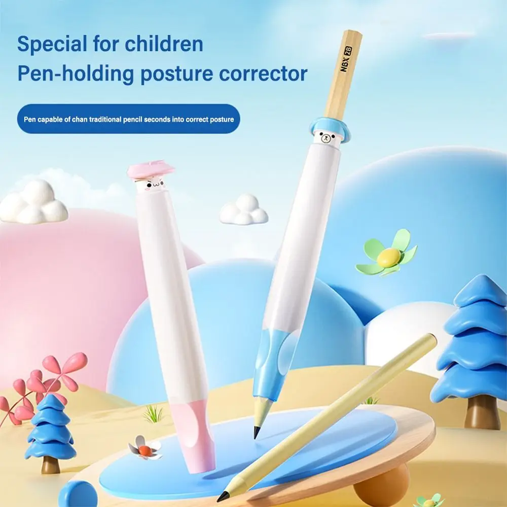 Soft-Silicone-Writing-Posture-Pen-Holder-Stationery-Press-Type-Writing ...