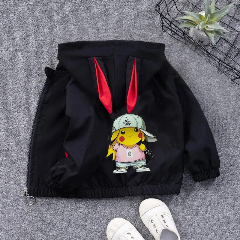 Kawaii-Pokemon-Pikachu-New-Cartoon-Children-Jacket-Jacket-Autumn-Hooded ...
