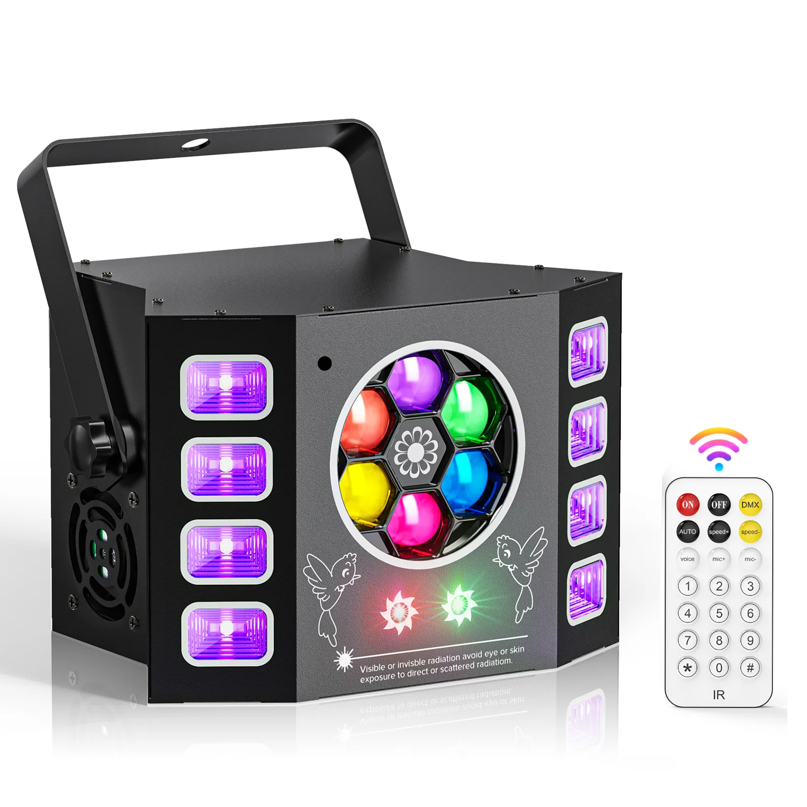 Yiflamefly 100W UV Bee Eye Dj Lights Strobe Stage Light With Remote ...