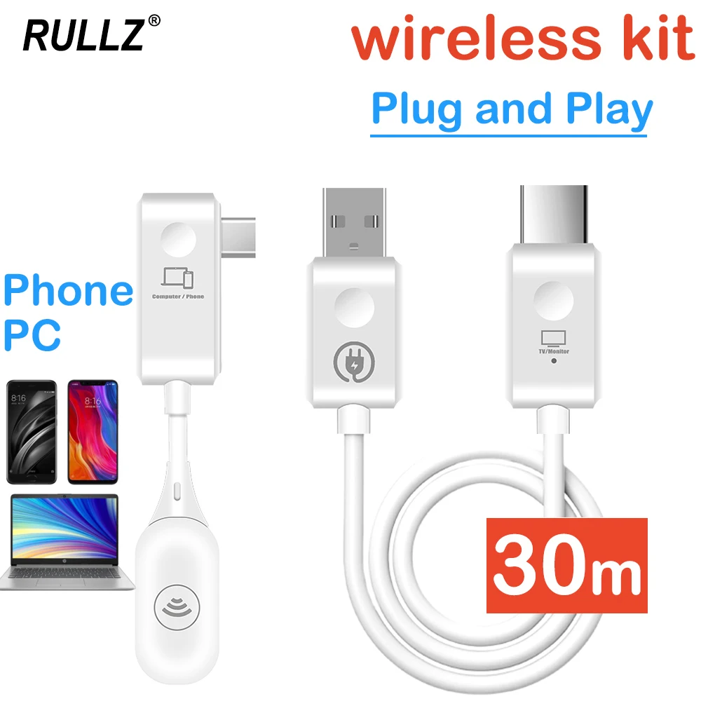 30m-Type-C-Wireless-Display-Adapter-HDMI-Extender-Cable-Video ...