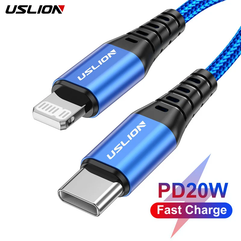 USLION 20W PD USB-C Cable For iPhone 14 13 12 11 Pro Max X XR XS Fast ...