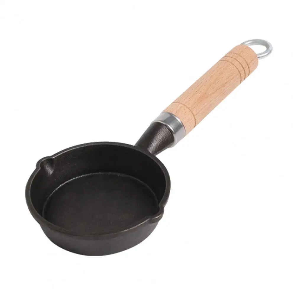 Breakfast Pot With Wooden Handle Double Ear Iron Egg Steak Flat Frying ...