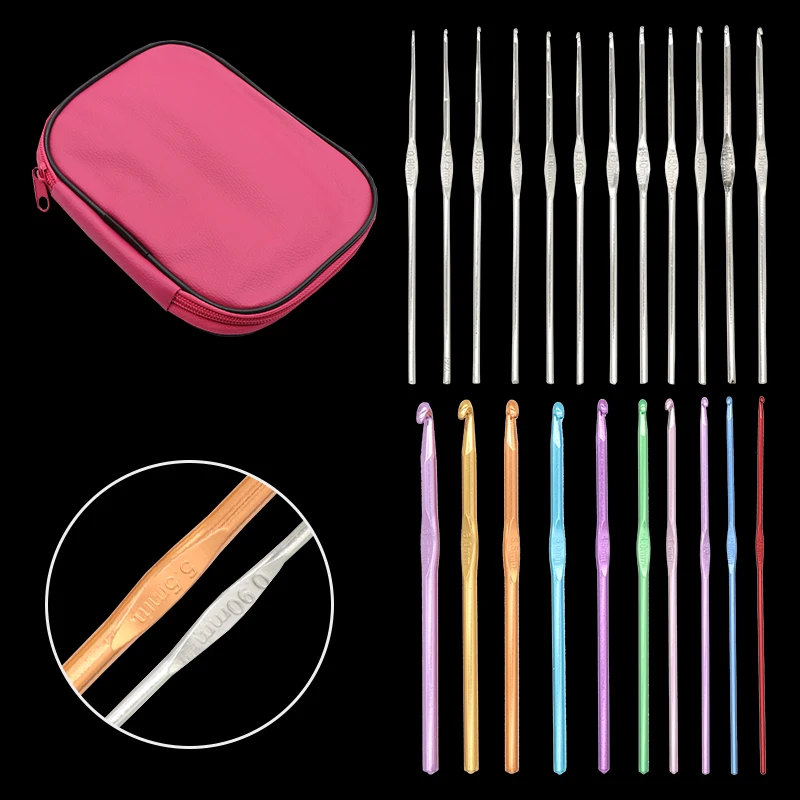 22 Buah/Set Alat Sweter Rajut Baja Tahan Karat Jarum Jahit Tangan ...